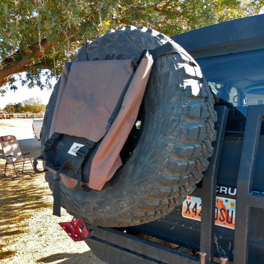 4x4 Waterproof Spare Tire Trash Bag w/ FREE CARGO NET, Rear Tailgate B ...